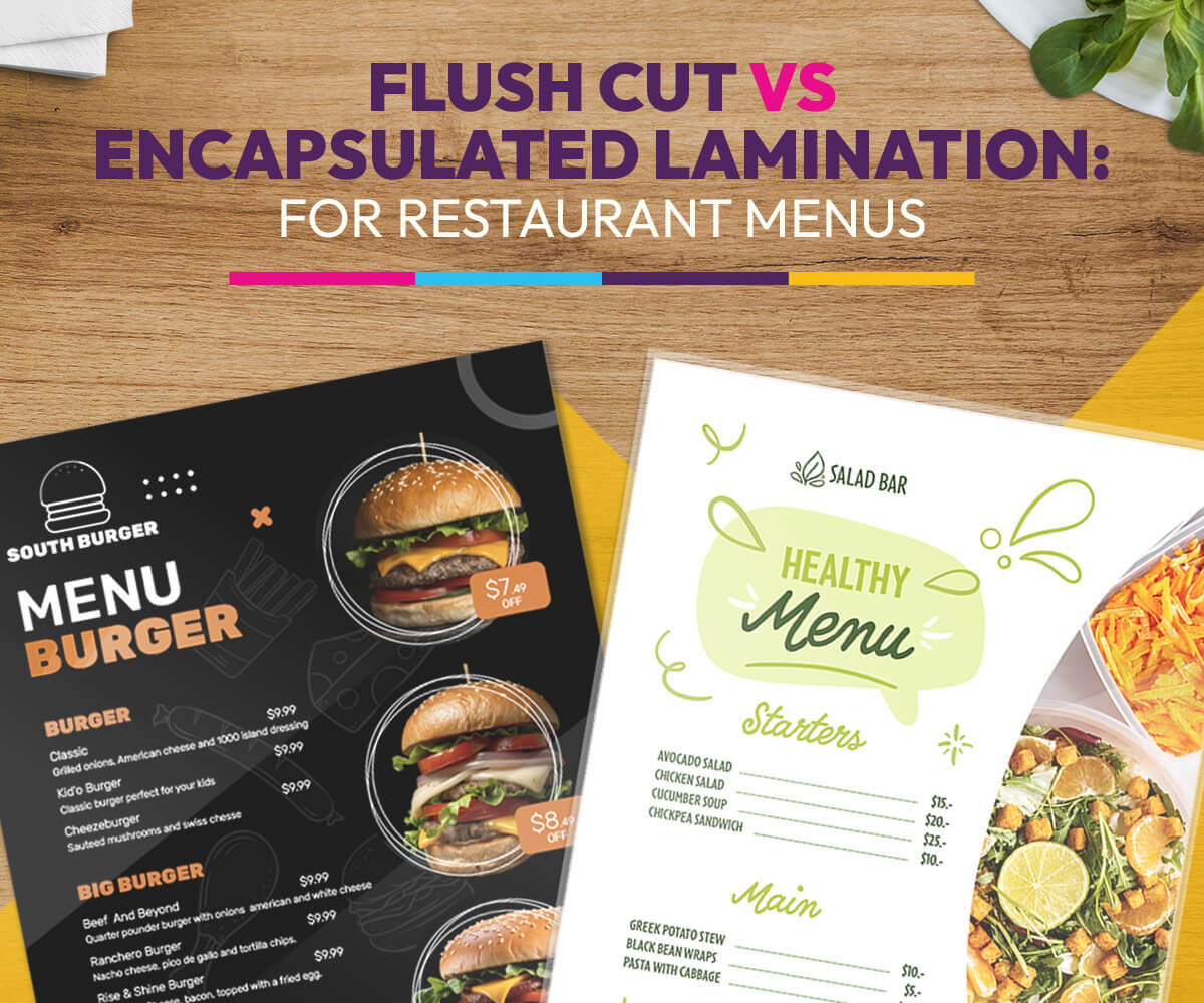 Restaurant Menus: Flush Cut or Encapsulated Lamination? Here's What You ...